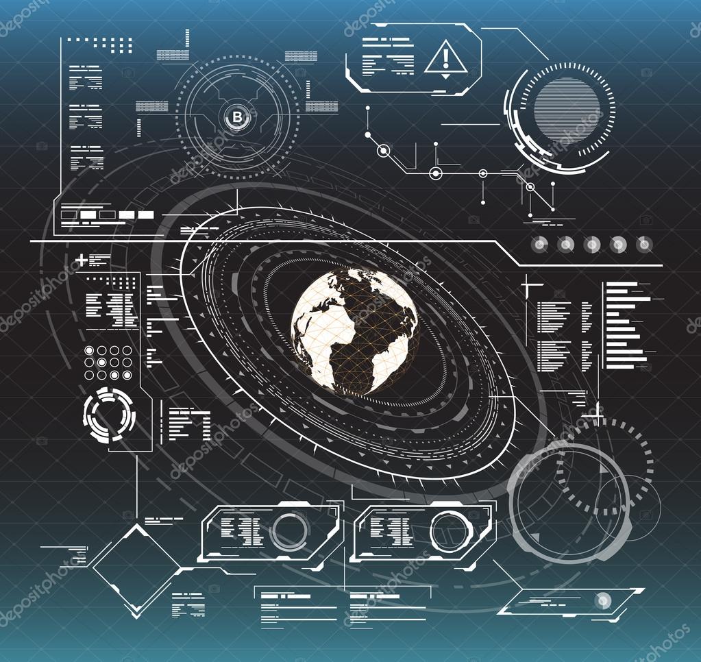 Futuristic user interface Stock Vector Image by ©hiro-hideki #112863644