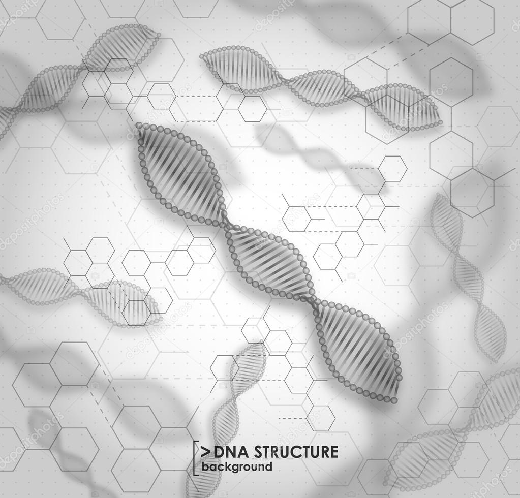 Black and white background DNA structure Stock Vector Image by ©hiro ...