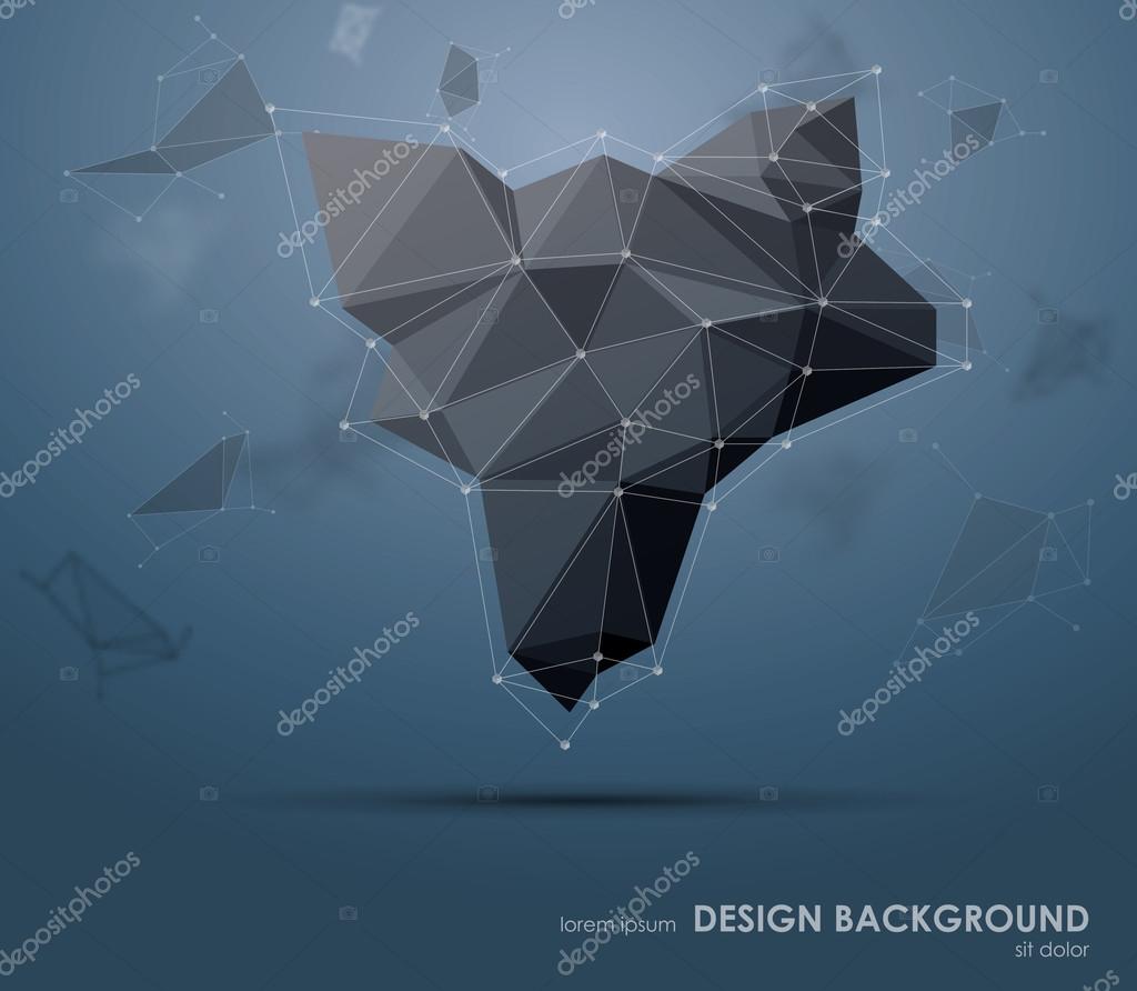 Low polygon geometry elements Stock Vector Image by ©hiro-hideki #112873186