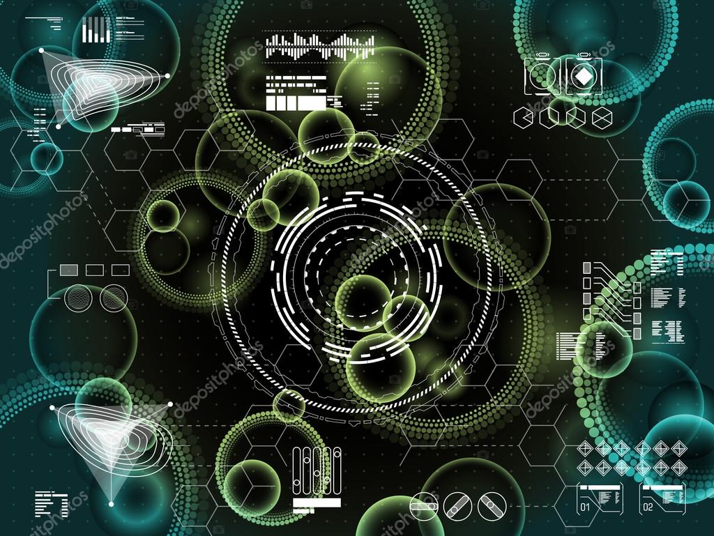 Biological background with hud elements Stock Vector Image by ©hiro ...