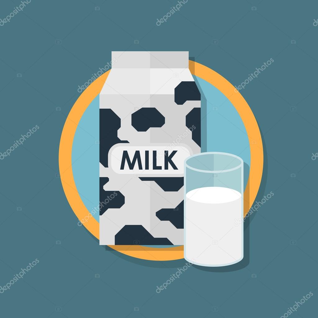 Flat icon of milk Stock Vector Image by ©hiro-hideki #63401041