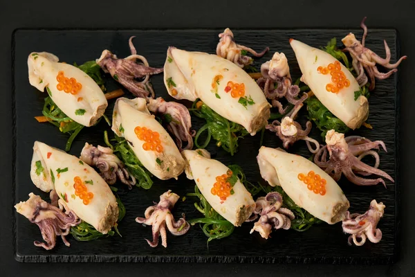 Canapes with squid Stock Photos, Royalty Free Canapes with squid Images ...