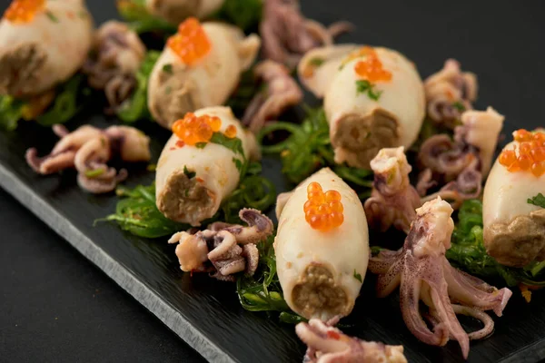 Canapes with squid Stock Photos, Royalty Free Canapes with squid Images ...