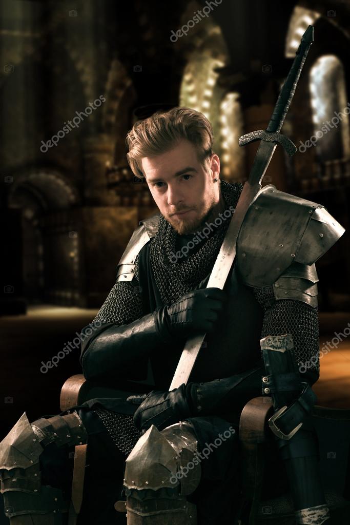 Ancient knight in ancient palace — Stock Photo © sundraw #71650431