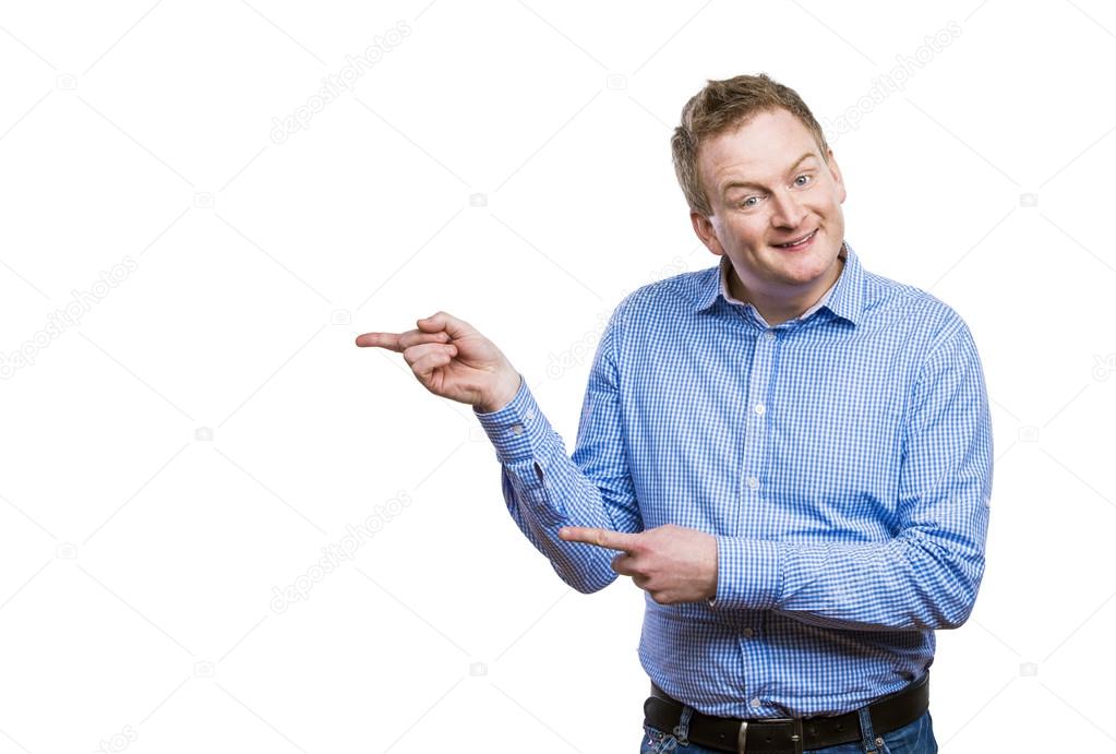 Guy Pointing Both Hands Meme