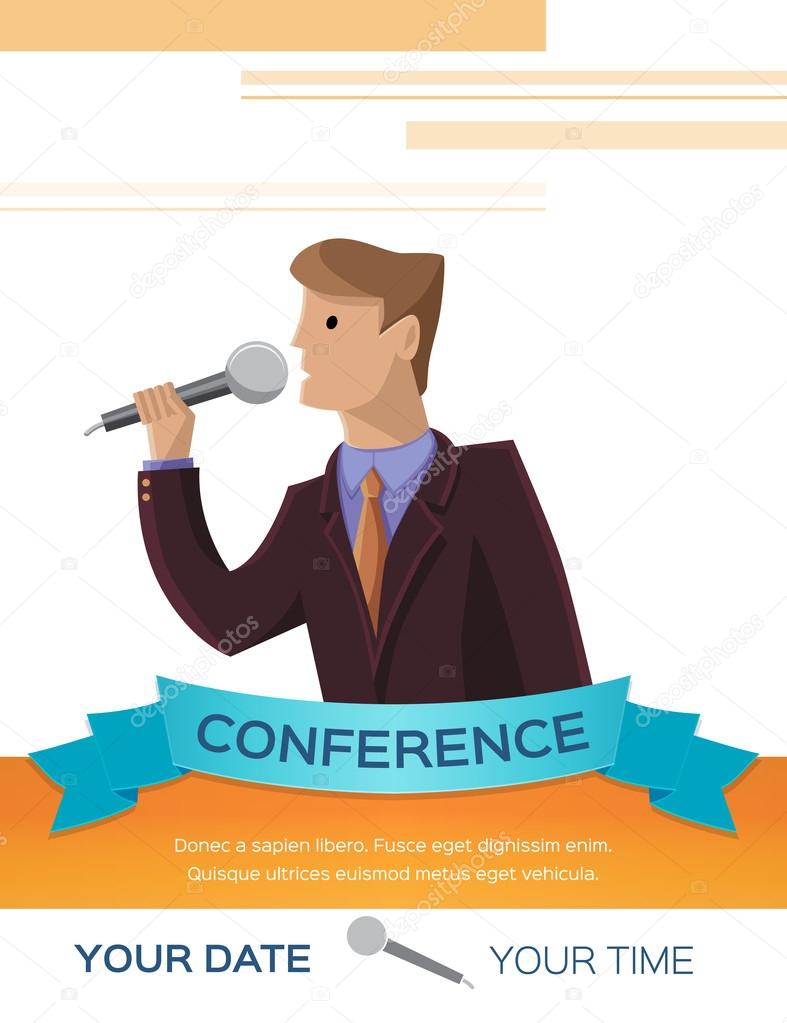 Conference template illustration — Stock Vector © halfpoint #70464583