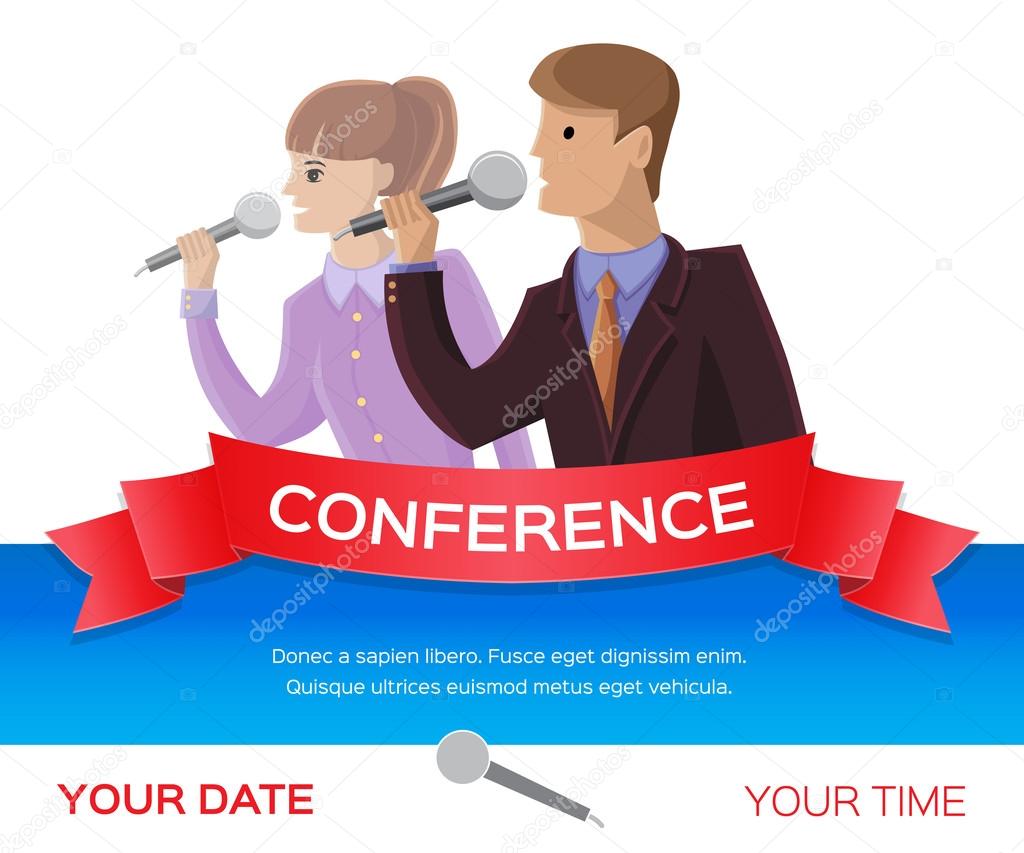 Conference template illustration Stock Vector by ©halfpoint 70464609