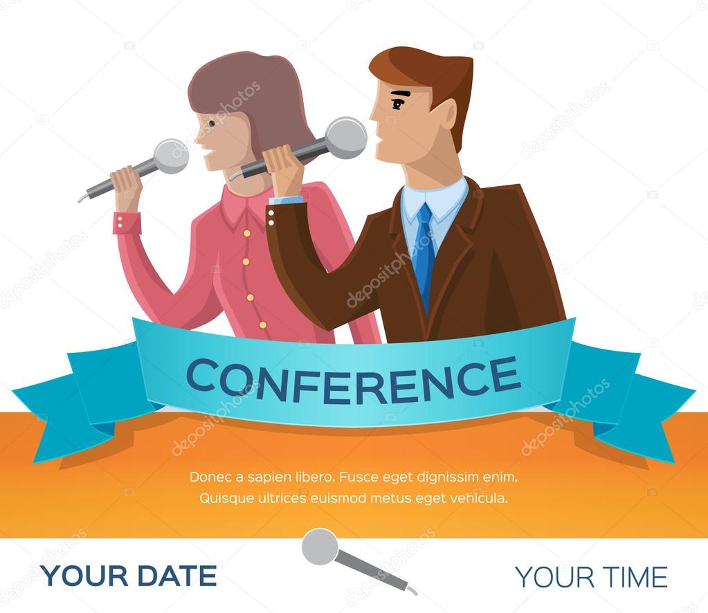 Conference template illustration Stock Vector by ©halfpoint 70464613