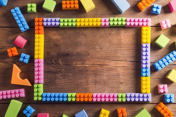 Picture frame made of colorful blocks - Stock Image - Everypixel