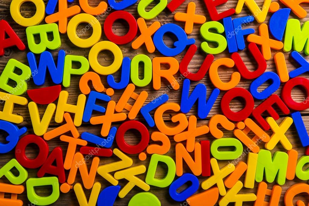 Colorful plastic letters — Stock Photo © halfpoint #81593758