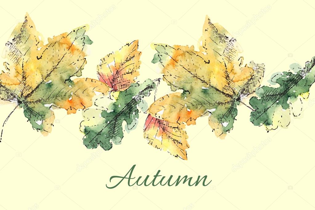 Hand drawn autumn leaves Stock Vector Image by ©halfpoint #84274194