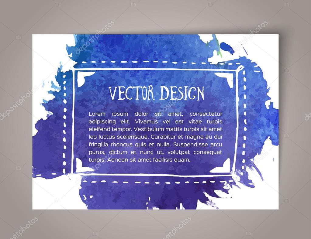 Hand drawn watercolor card Stock Vector Image by ©halfpoint #84718078