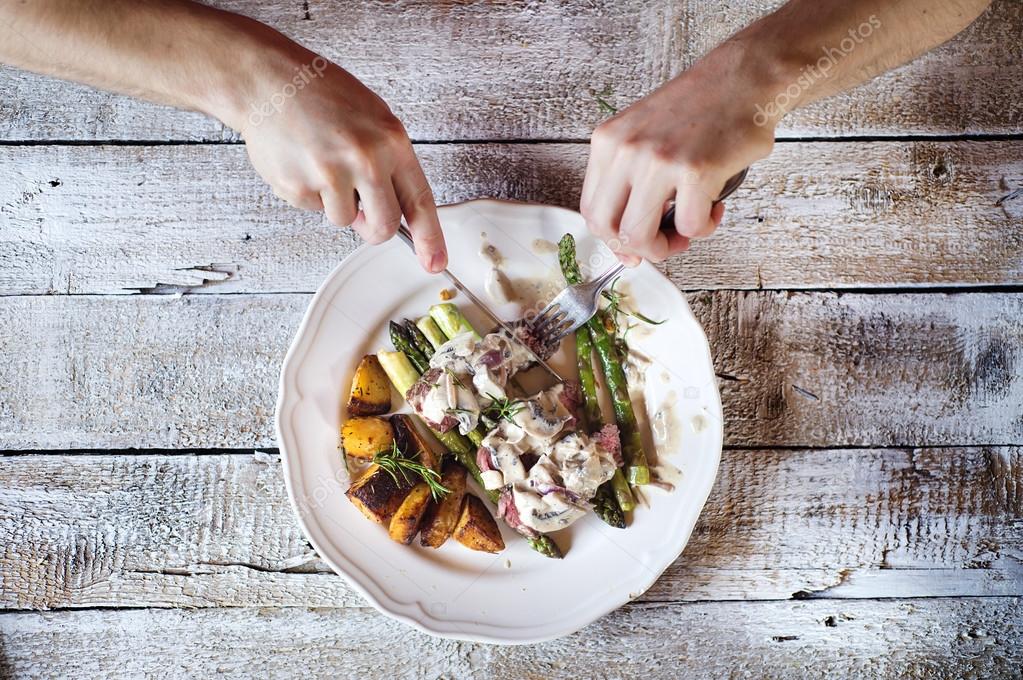 Man eating — Stock Photo © halfpoint #85258748