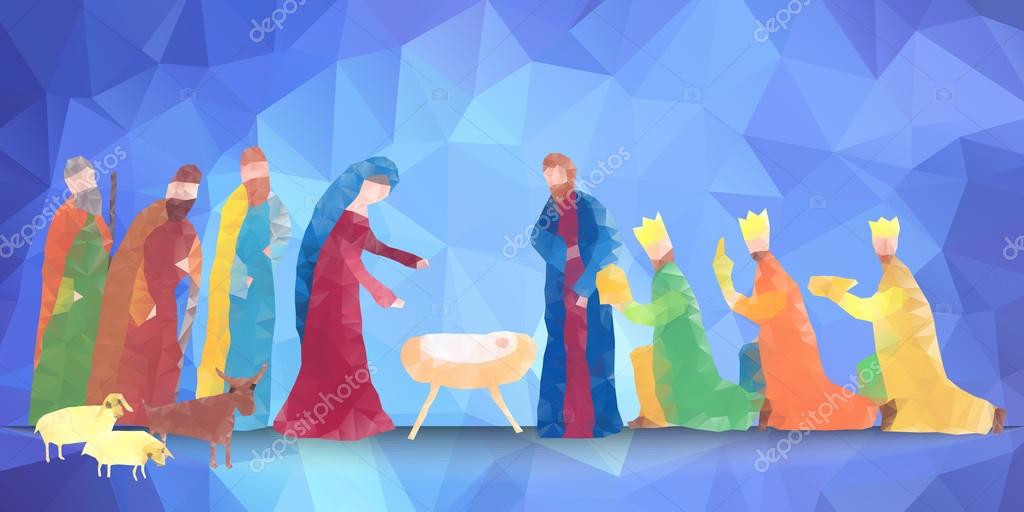 Jésus Christ, scène de Noël Vecteur par ©halfpoint 91526318