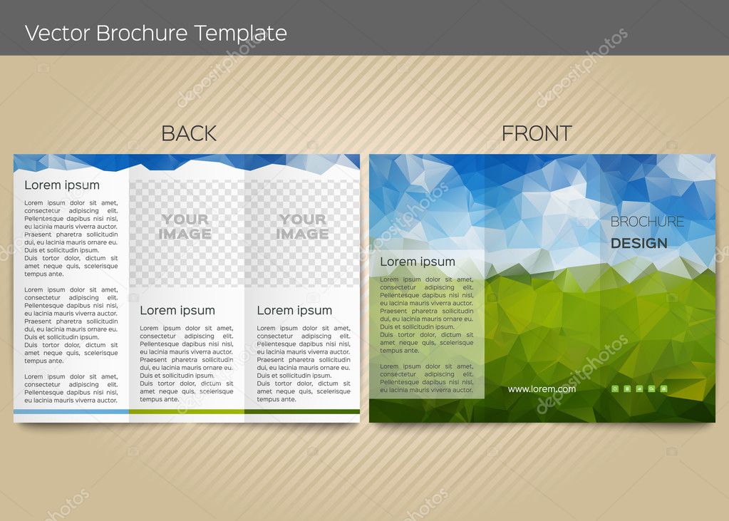 Vector template for leaflet Stock Vector by ©halfpoint 97786604