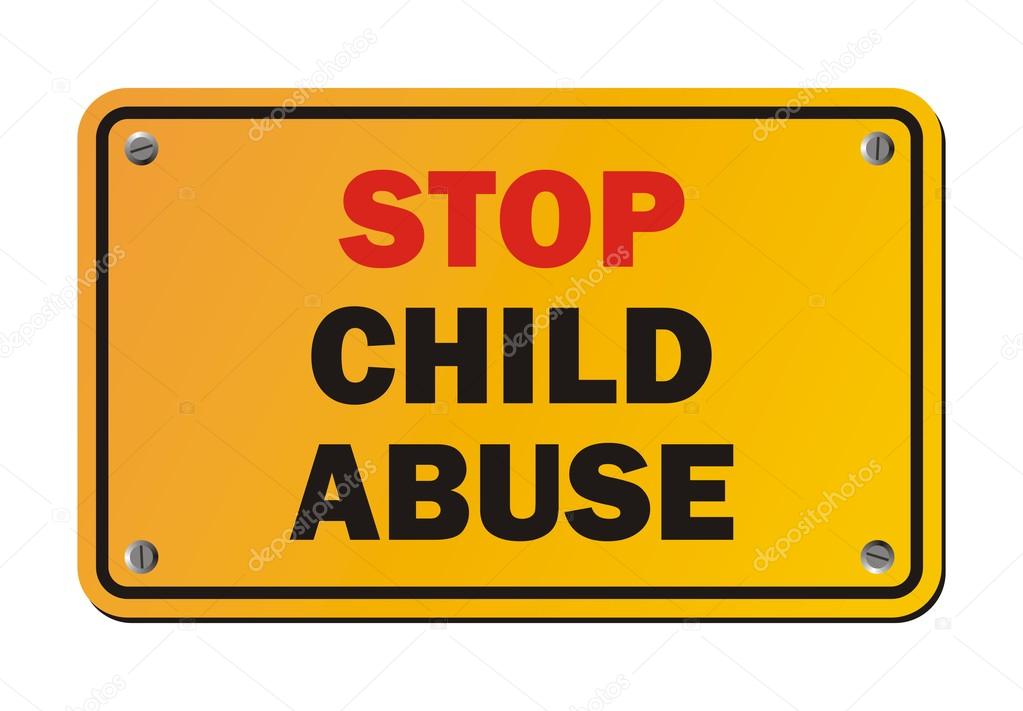 Stop child abuse - protest sign Stock Vector by ©yellomello 64636227