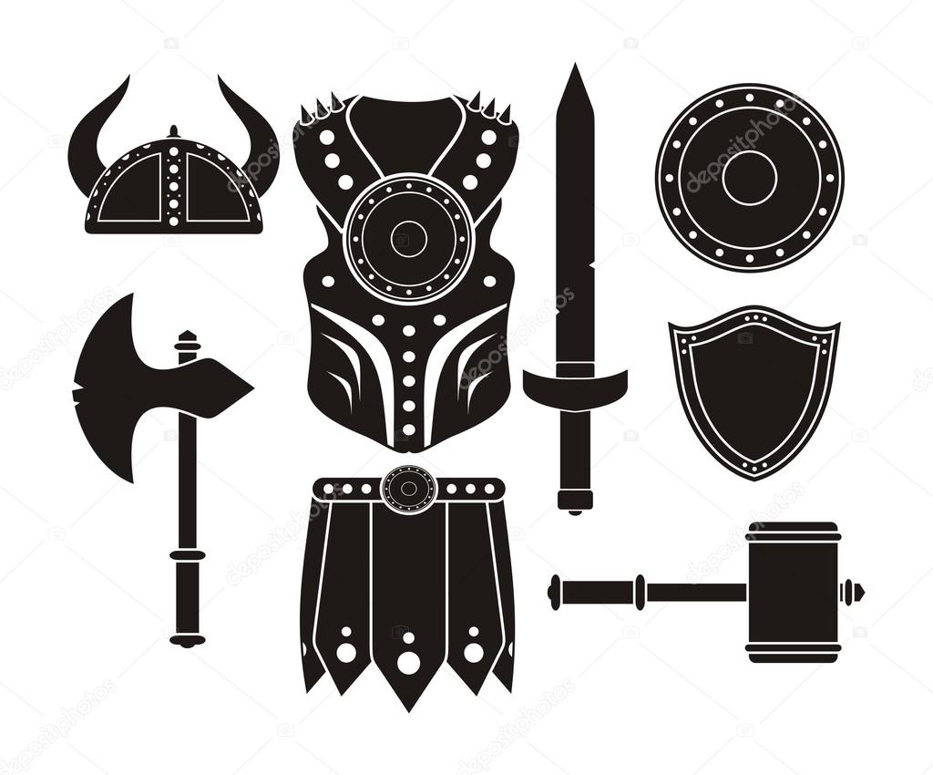 Barbarian equipment - pictogram Stock Vector Image by ©yellomello #66205241