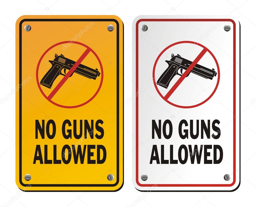 No guns allowed - warning signs Stock Vector Image by ©yellomello #67842837