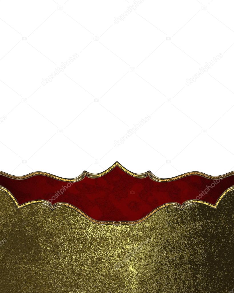 Grunge gold background with red edge. Template for design. copy space ...