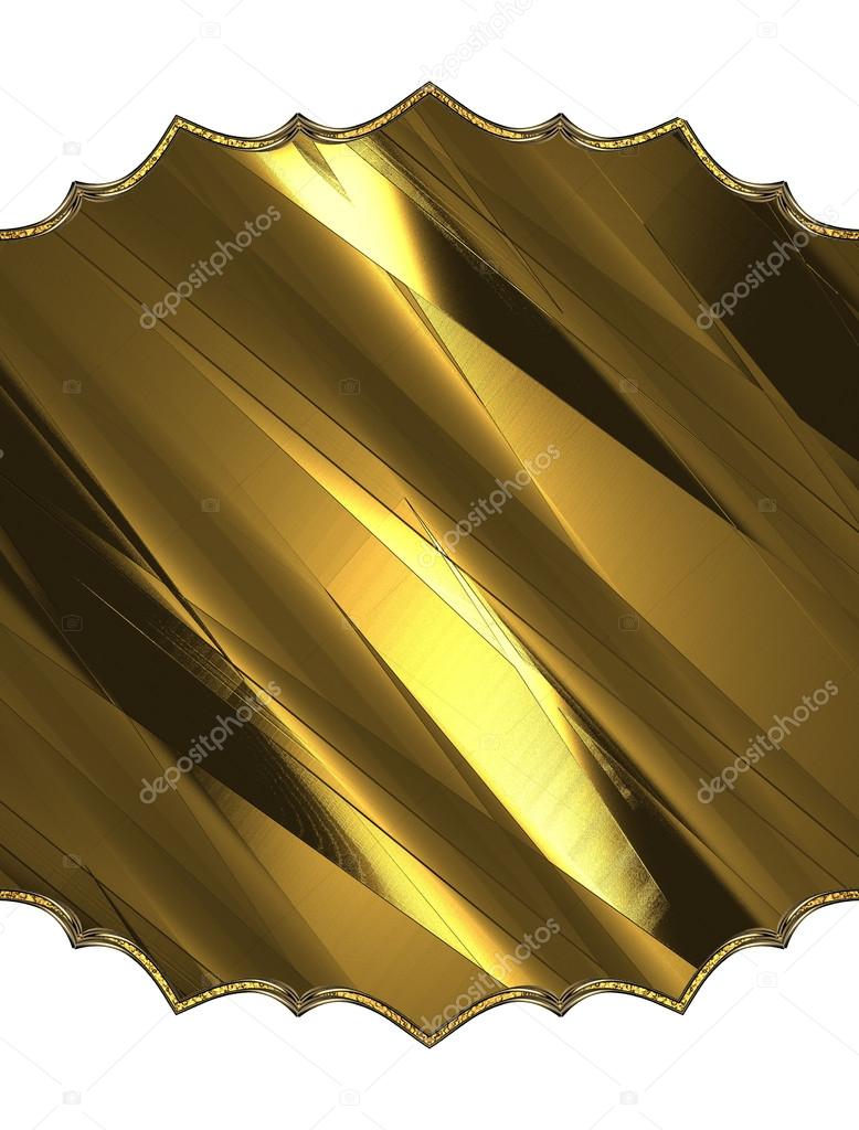Gold frame with golden edge. Template for design. copy space for ad ...
