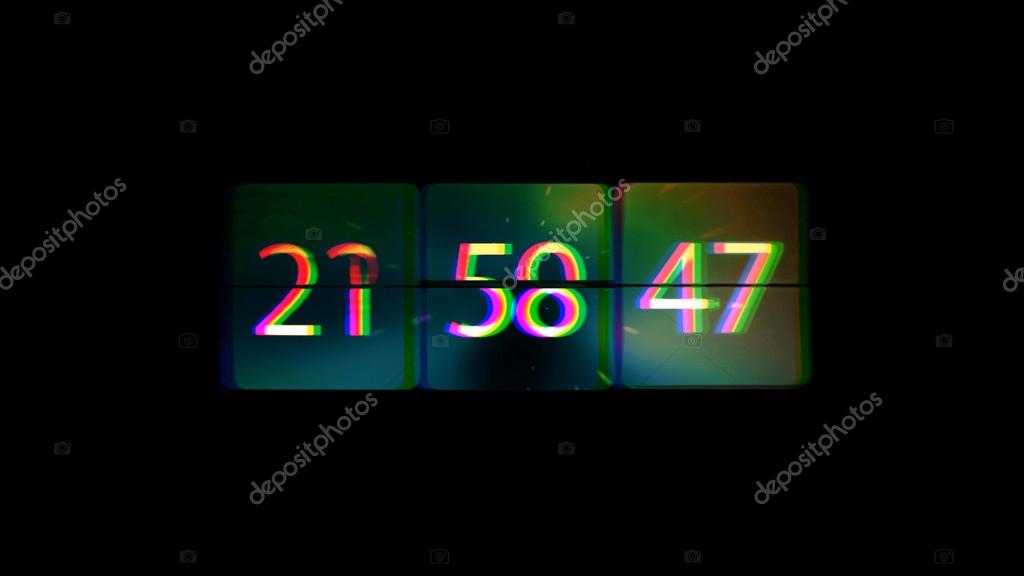 Chaotic moving clock. Infinitely fast moving clock. The concept of ...