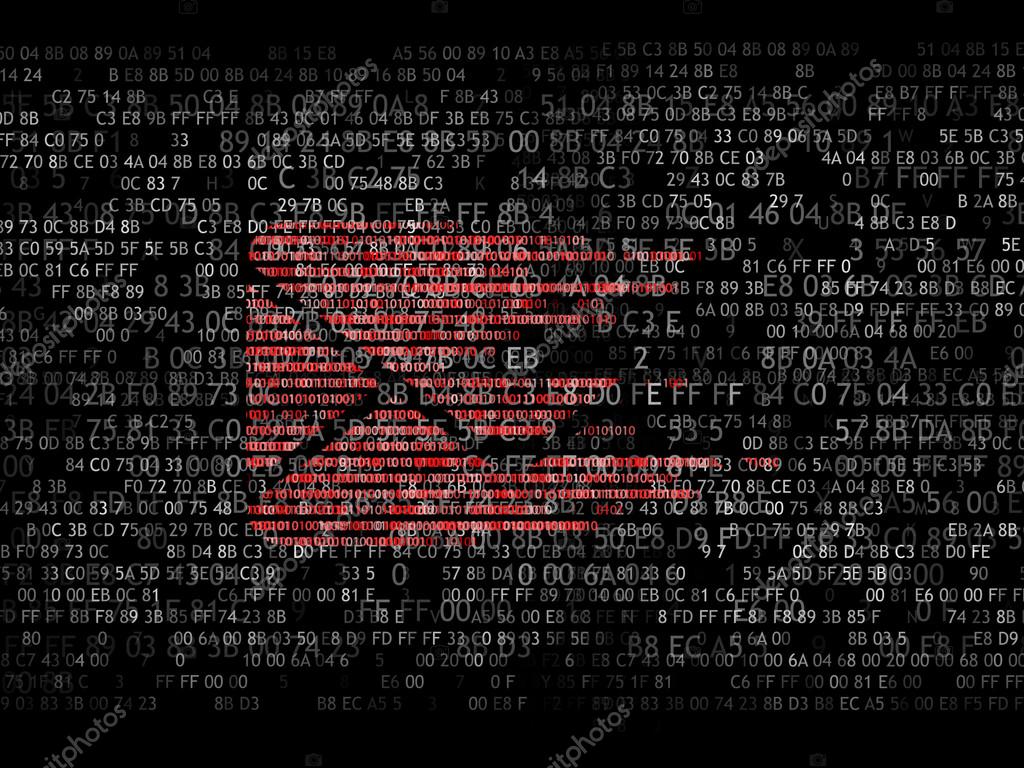 EMail envelope from a binary code to hexadecimal code Stock Photo by ...