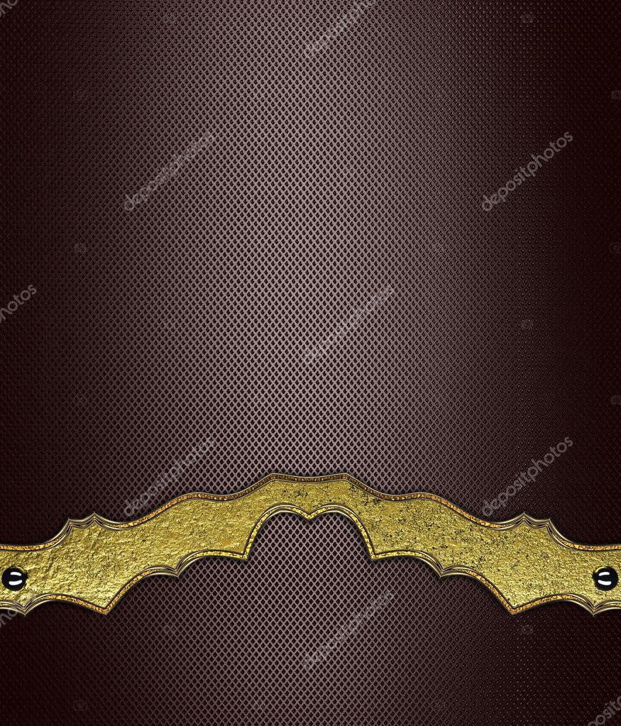 Brown abstract background with gold pattern. Template for design and ...