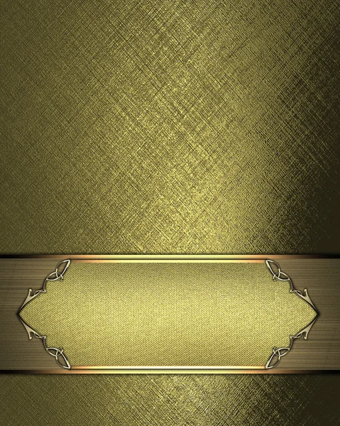 Gold background with gold plate for inscription and gold trim. Design ...