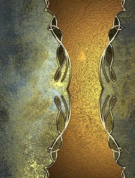 Old gold texture with metal corners. Element for design. Template for ...