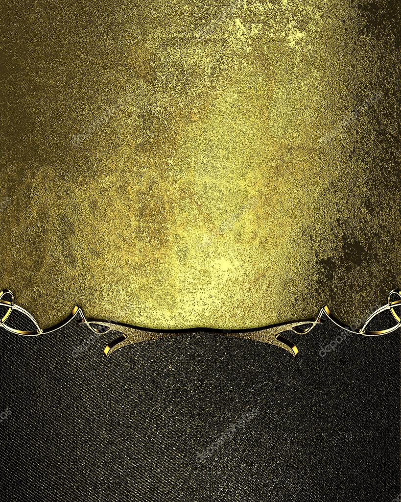 Gold And Black Grunge Background