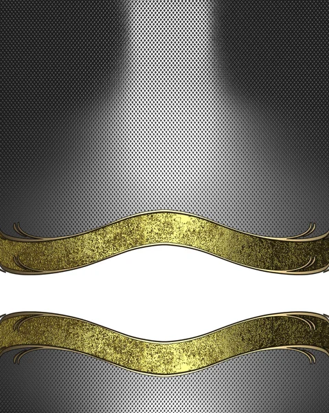 Metal texture with white cut and gold ribbon. Design template - Stock ...