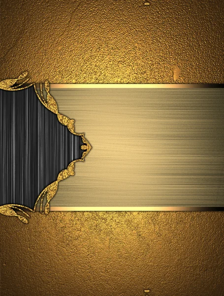 Gold Element for design. Template for design. Black velvet texture with ...