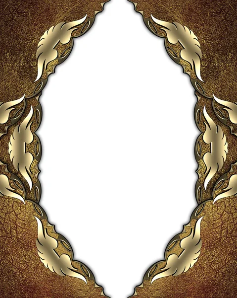 Element for design. Template for design. Gold frame with pattern and ...