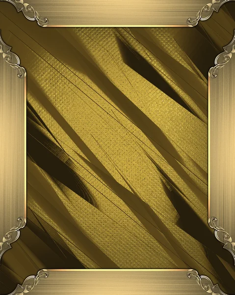Gold frame with gold edges and a pattern on a abstract gold background ...