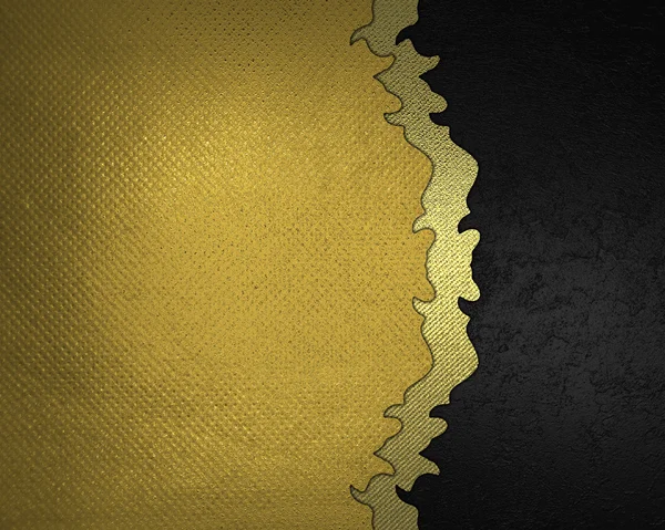 Gold texture with black nameplate. Design template. Design site — Stock ...