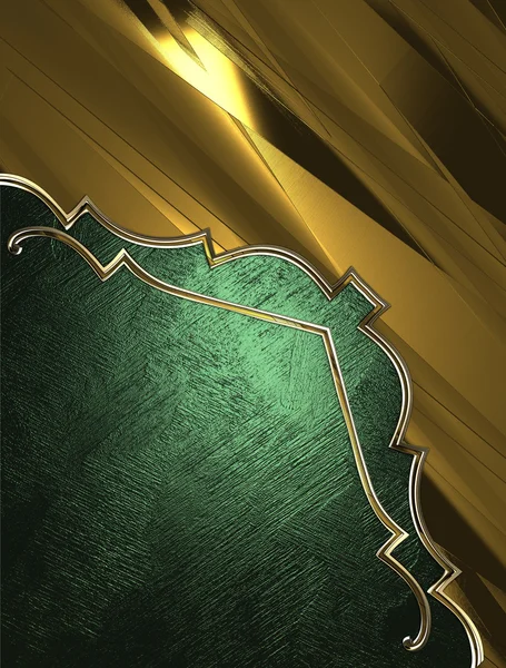 Green background with gold edge. Element for design. Template for ...