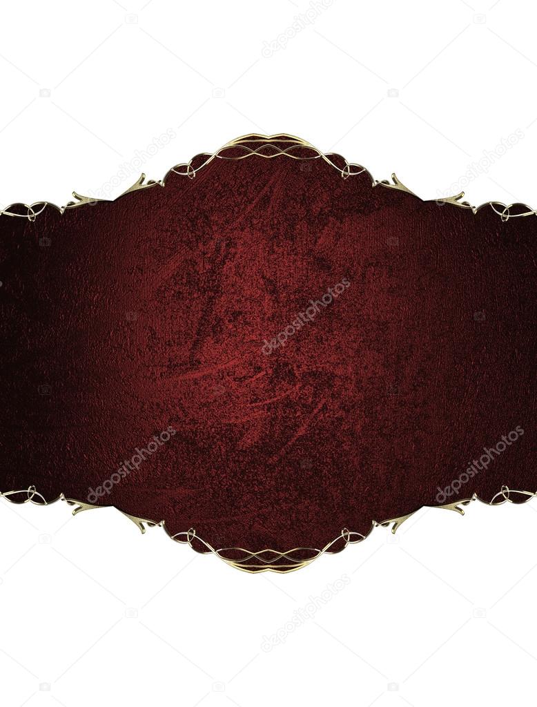 Red plate for text. Element for design. Template for design. copy space ...