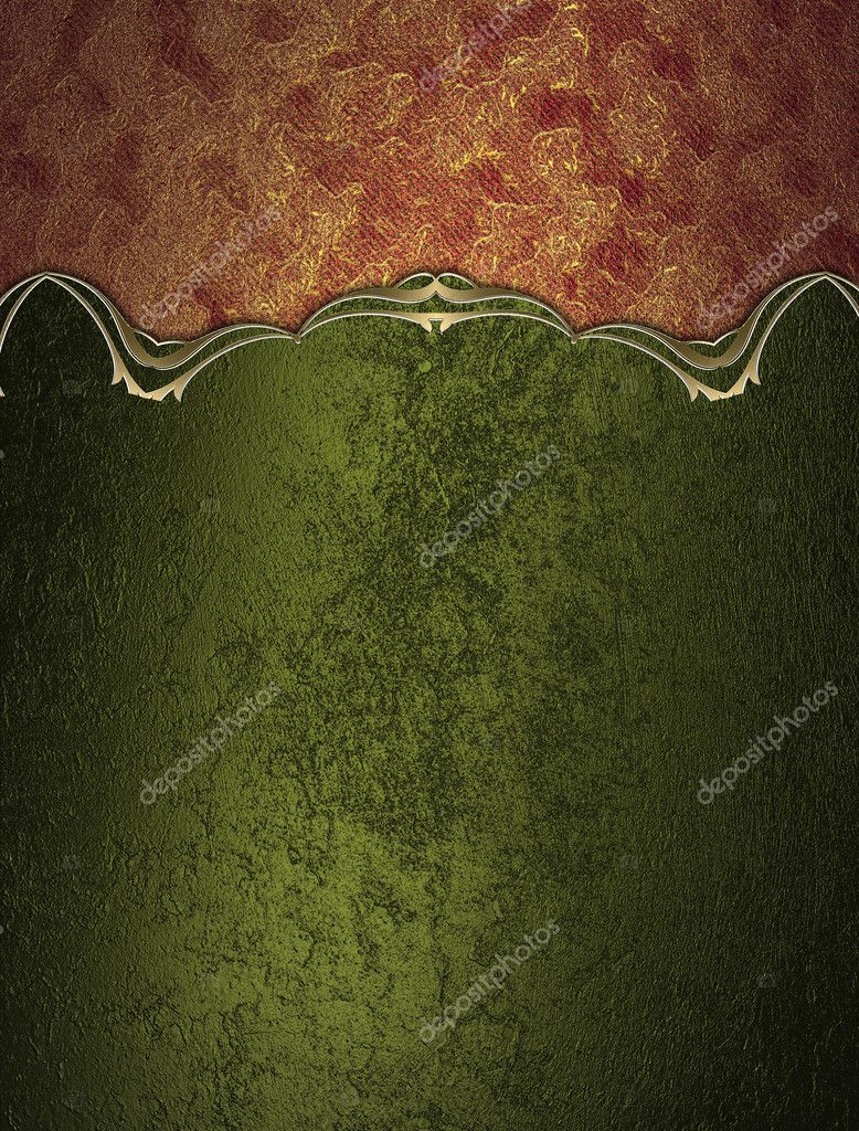 Red and green background with gold ornaments. Element for design ...