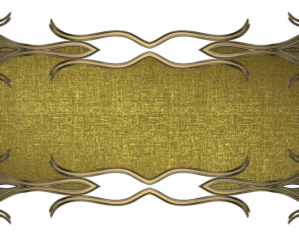 Grunge golden nameplate on a white background. Element for design ...