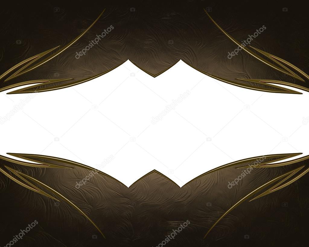 Brown background with golden patterns. Element for design. Template for ...
