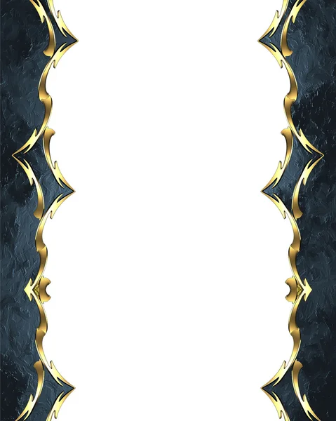 Beautiful blue frame with gold ornaments. Element for design. Template ...