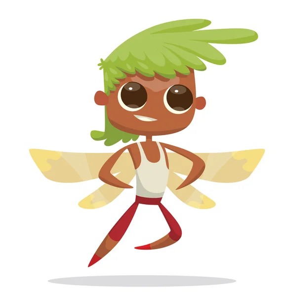 Cute male fairy with blue hair ⬇ Vector Image by © IvanNikulin | Vector ...