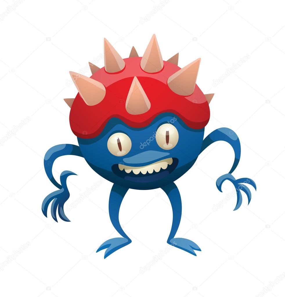 Round blue monster Stock Vector by ©IvanNikulin 113482474
