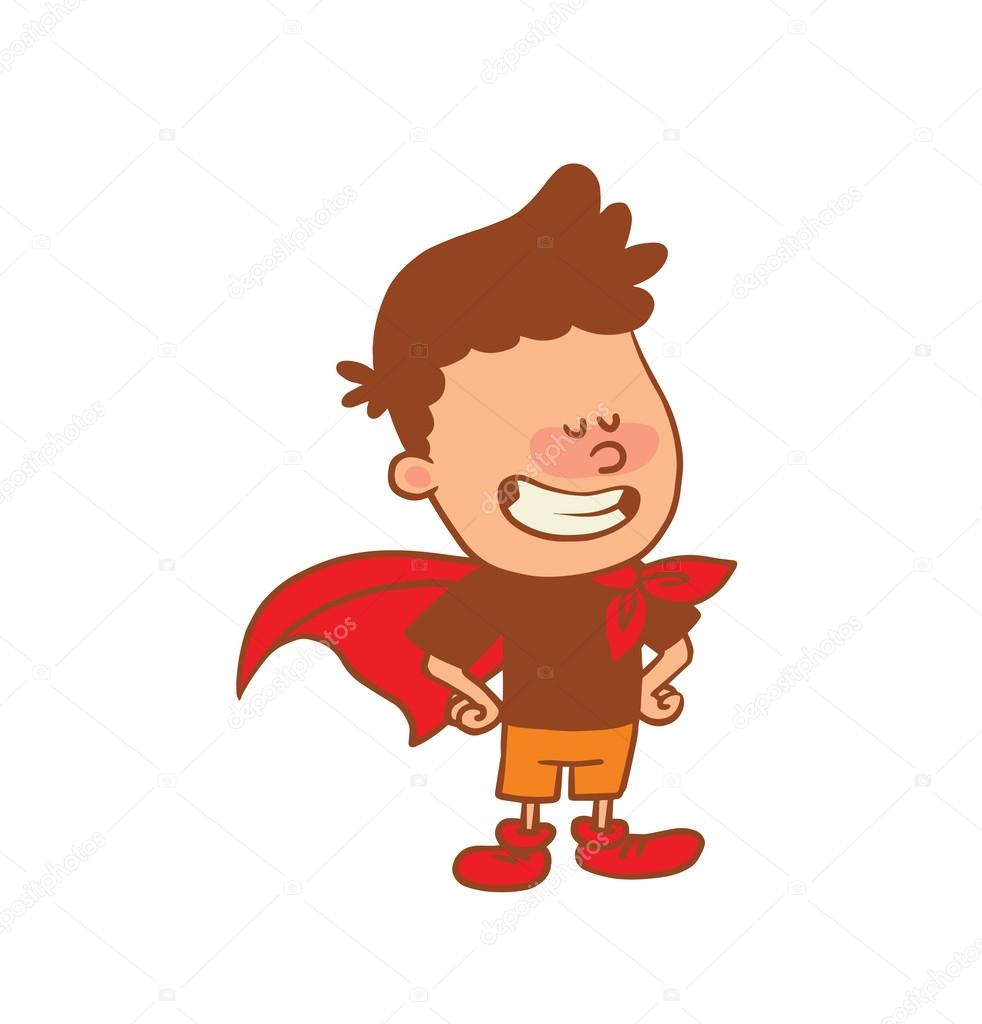 Cute little boy in cloak, color image Stock Vector Image by ...