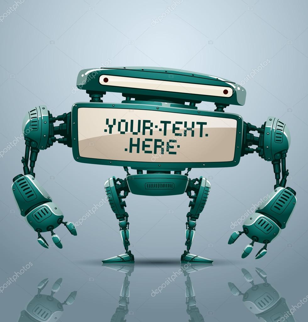 Turquoise robot banner Stock Vector by ©IvanNikulin 84607718