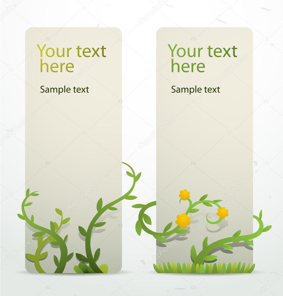 Two vertical natural banners Stock Vector by ©IvanNikulin 84717086