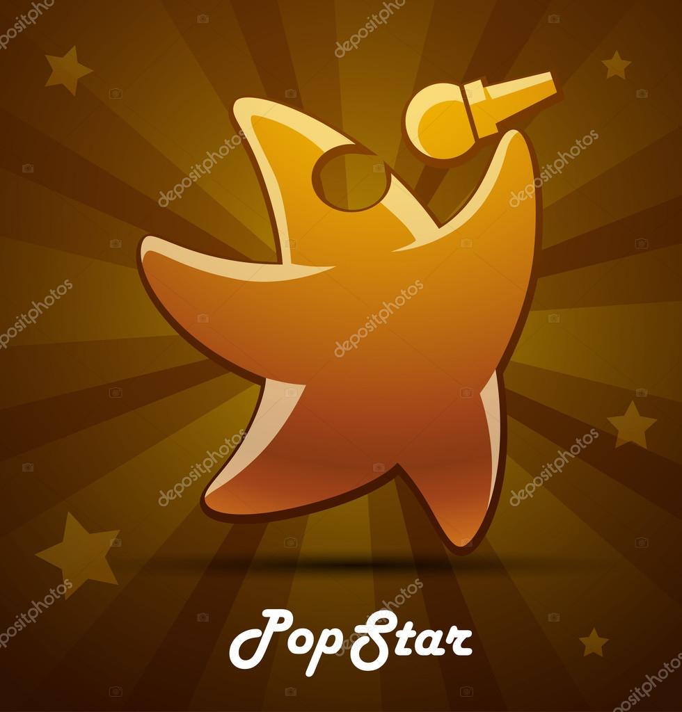 Cartoon pop star Stock Vector by ©IvanNikulin 88012144