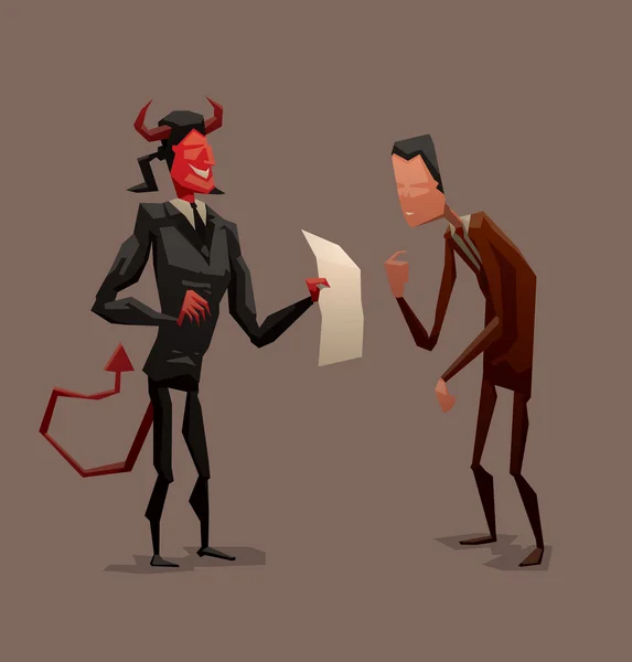 Devil contract Vector Art Stock Images | Depositphotos