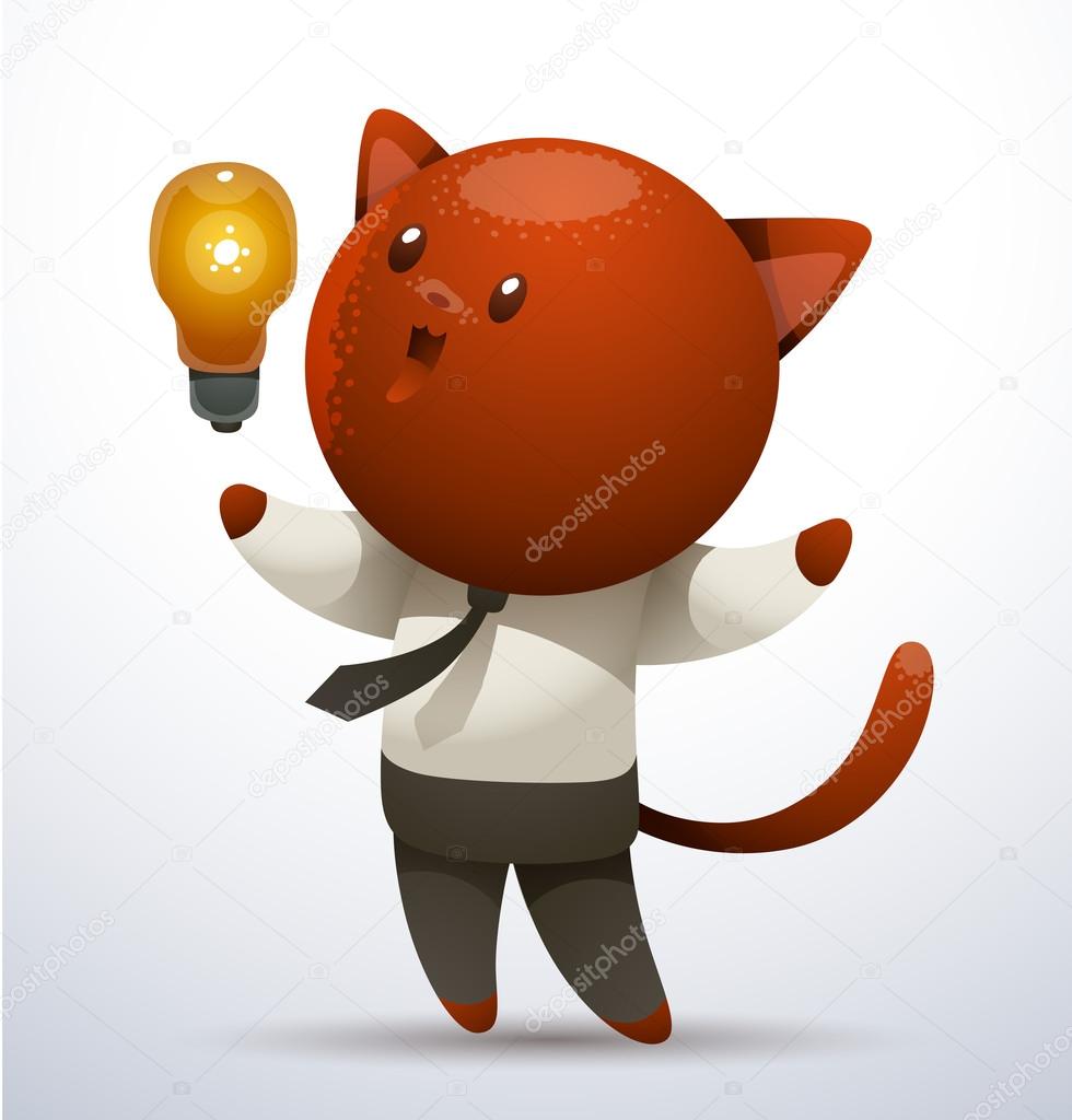 Cute office cat Stock Vector by ©IvanNikulin 88365728