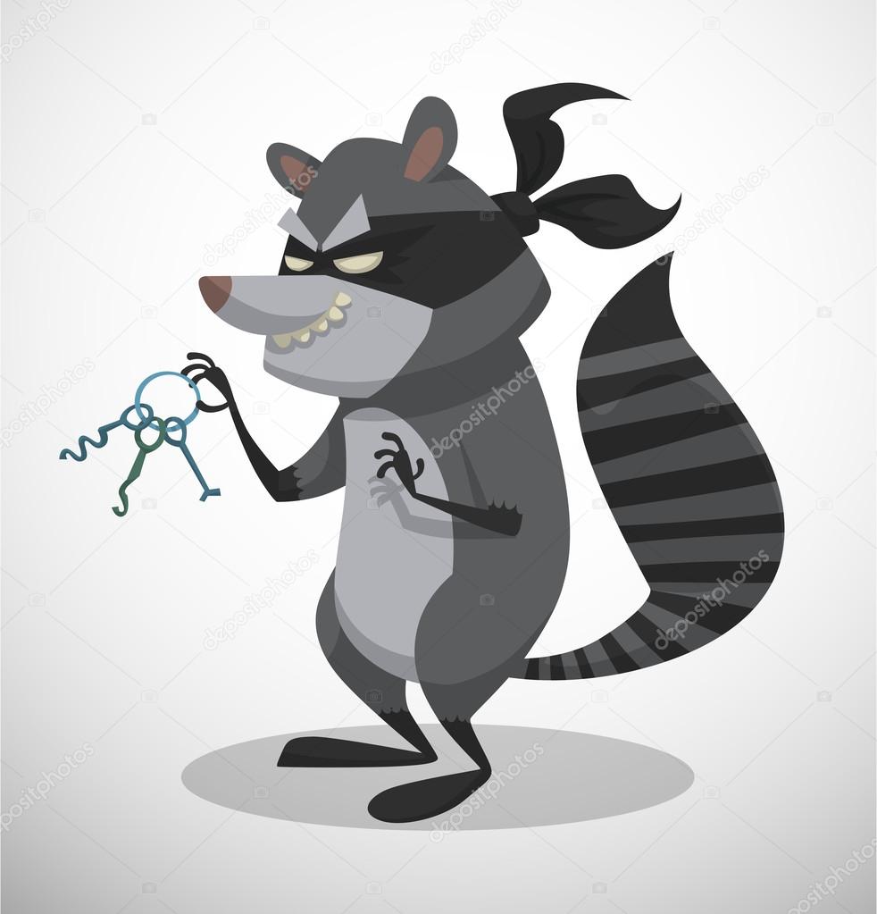 Cartoon bandit raccoon Stock Vector Image by ©IvanNikulin #88367240